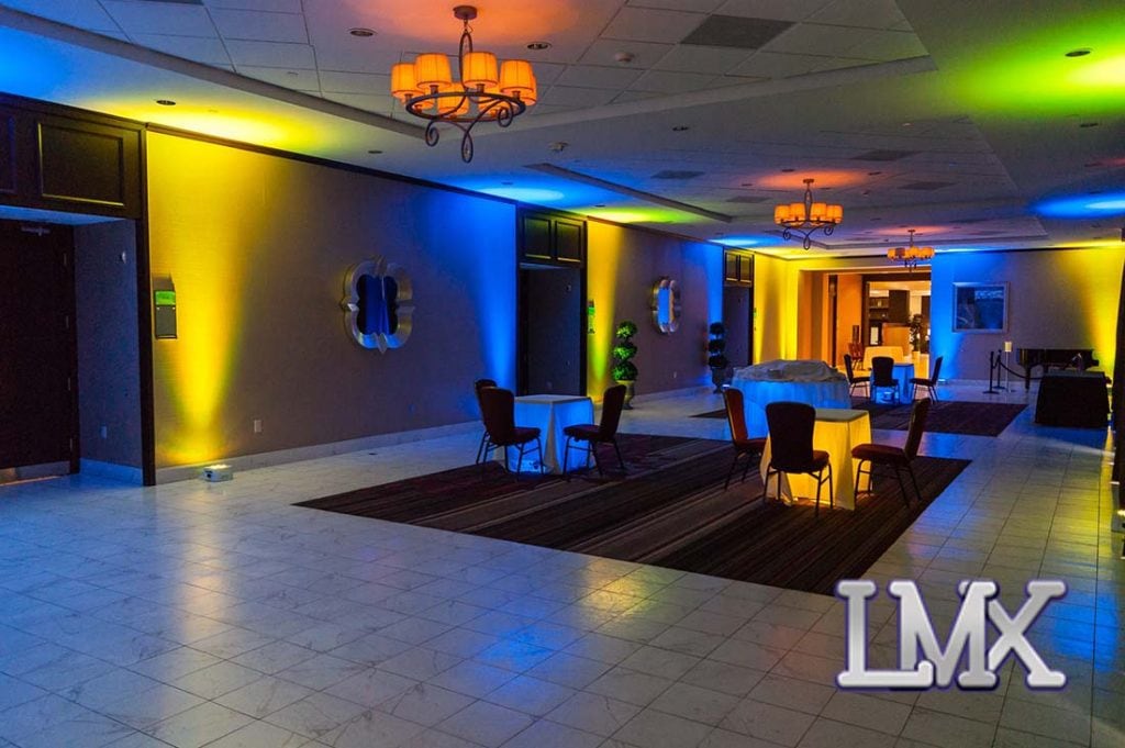 Uplighting vs. No Uplighting (Wedding Uplighting Rental)